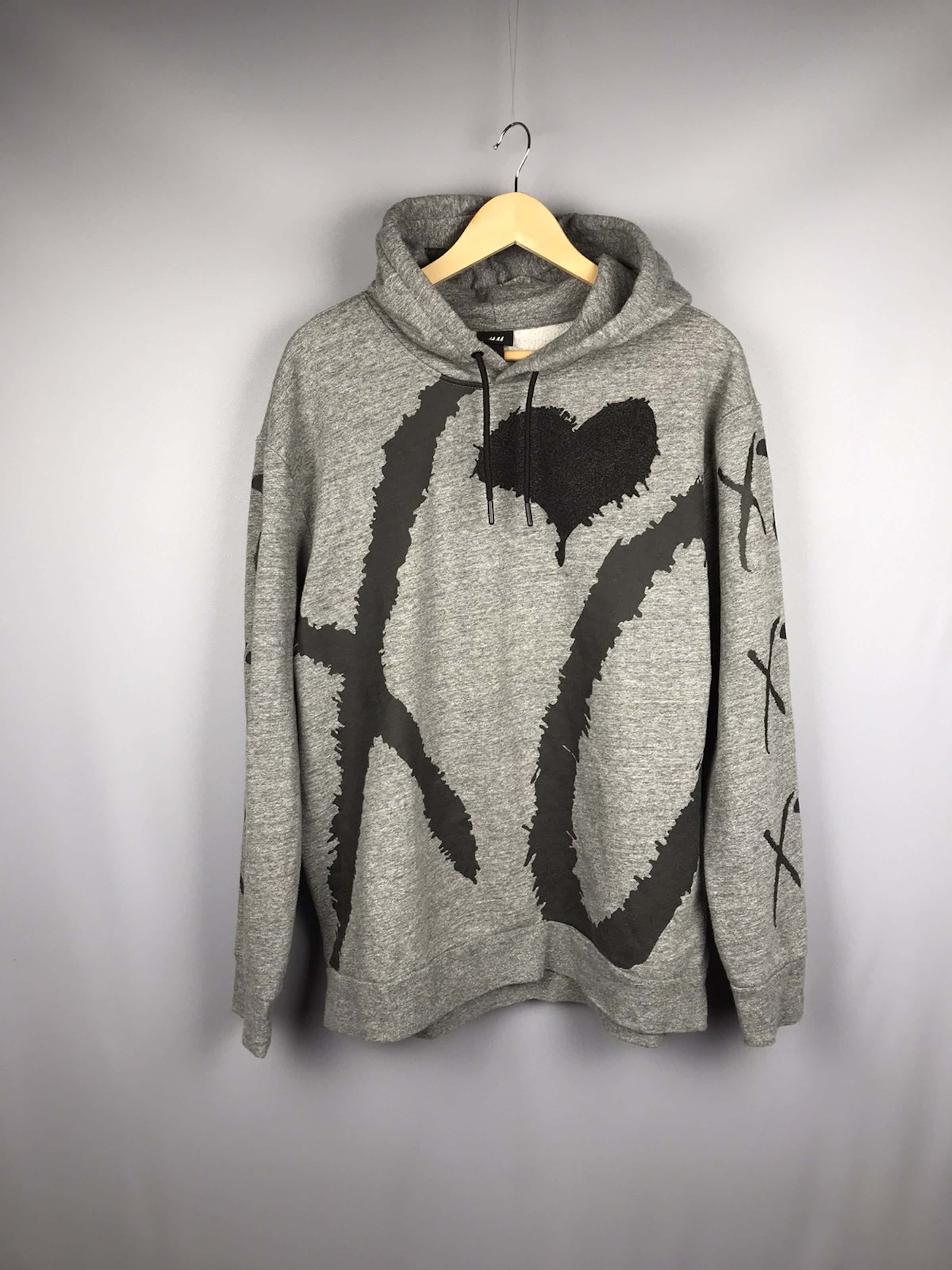 H&M × The Weeknd × XO 🔥 The Weeknd × H&M × XO Gray Hoodie Collab Big ...