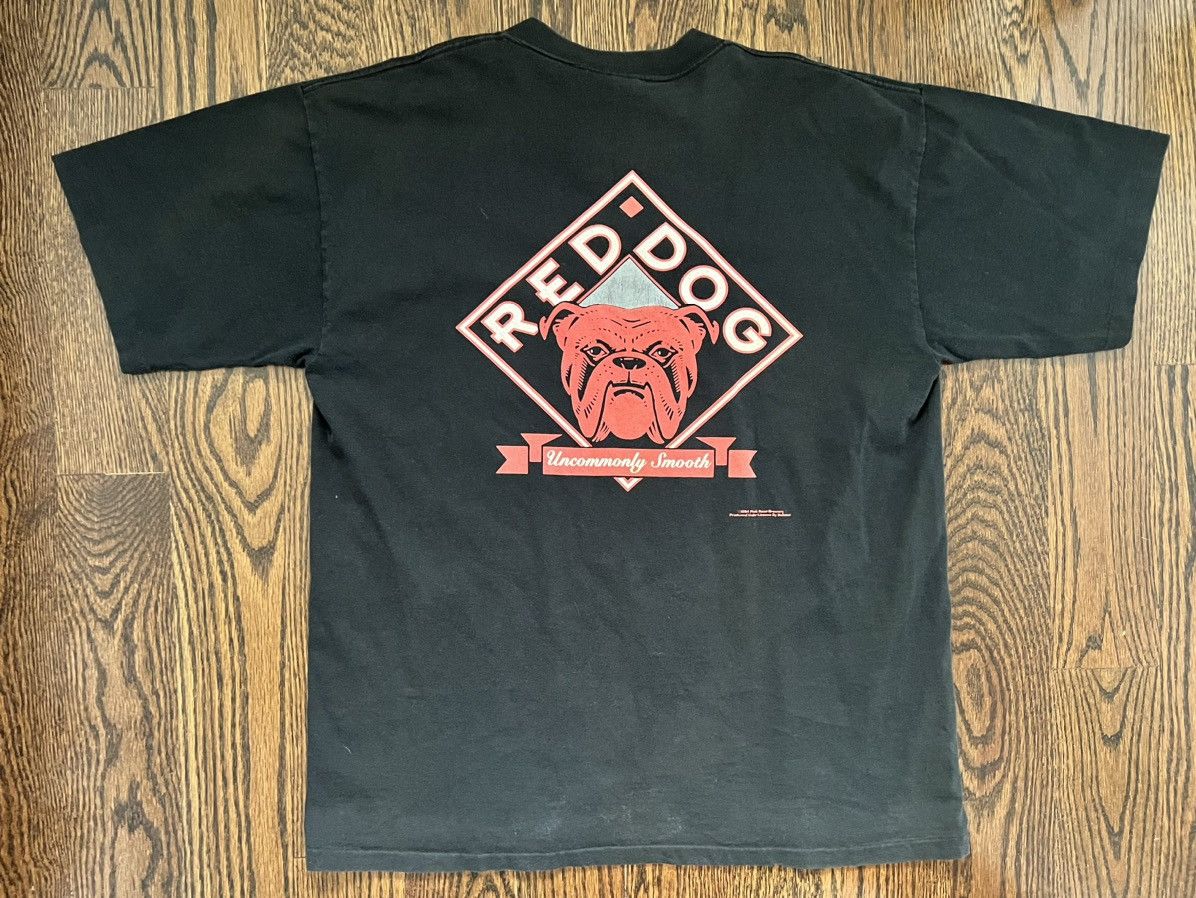 Vintage Vtg 90s Red Dog Beer Single Stitch Faded Bulldog Shirt XL | Grailed