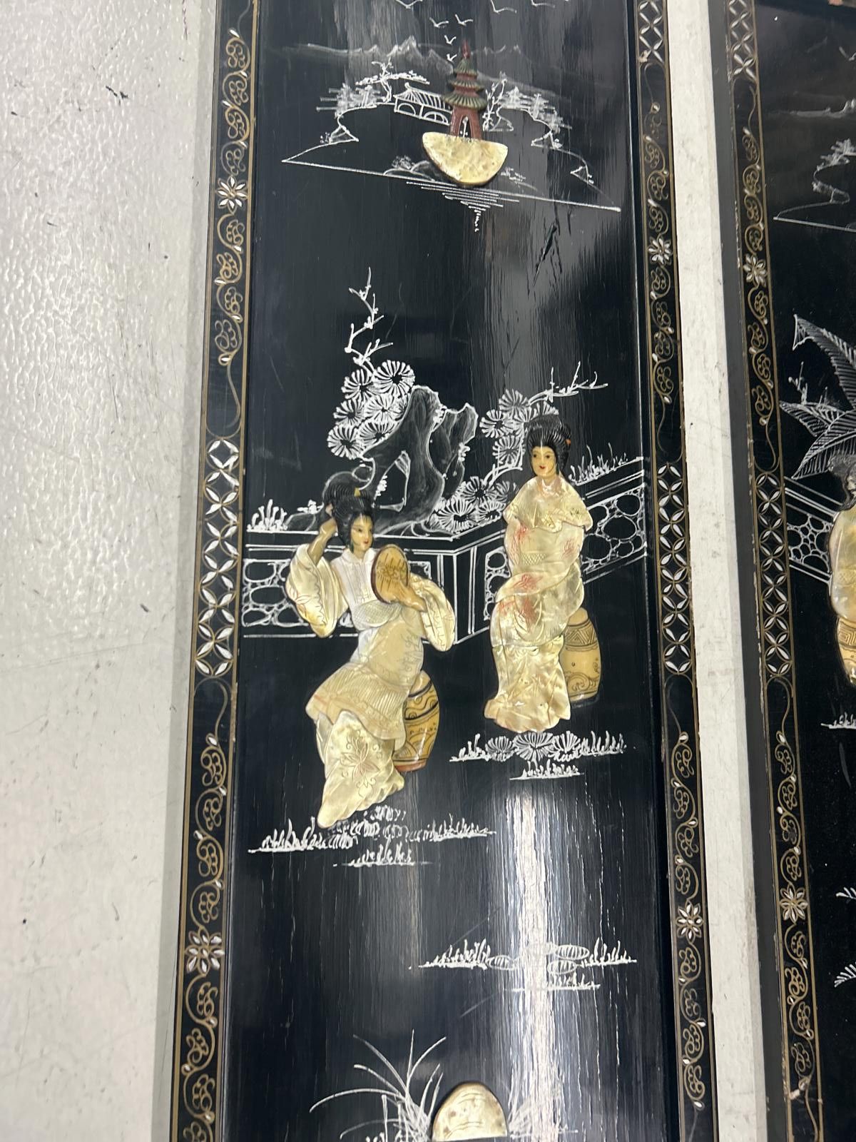 Designer Vintage Asian-Inspired Handcrafted Wall Art Panels | Grailed