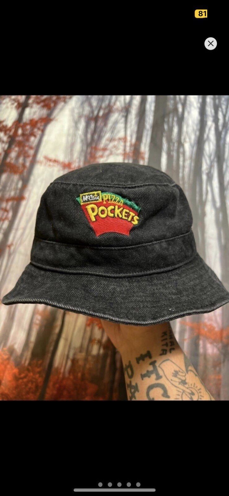 Vintage ***FINAL DROP***RARE 00s MCCAIN PIZZA POCKETS BUCKET HAT OS ...