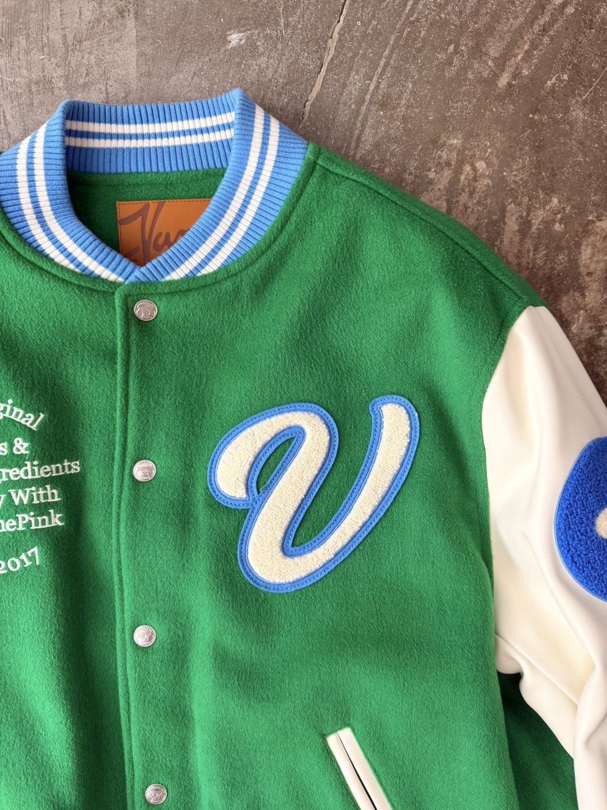 Vandy The Pink Vandy The Pink Varsity Jacket Kapital CPFM Saint Michael ...