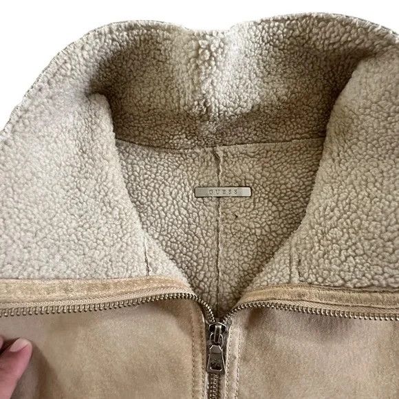 Guess Vintage Guess Jacket Genuine leather, faux shearling lining | Grailed