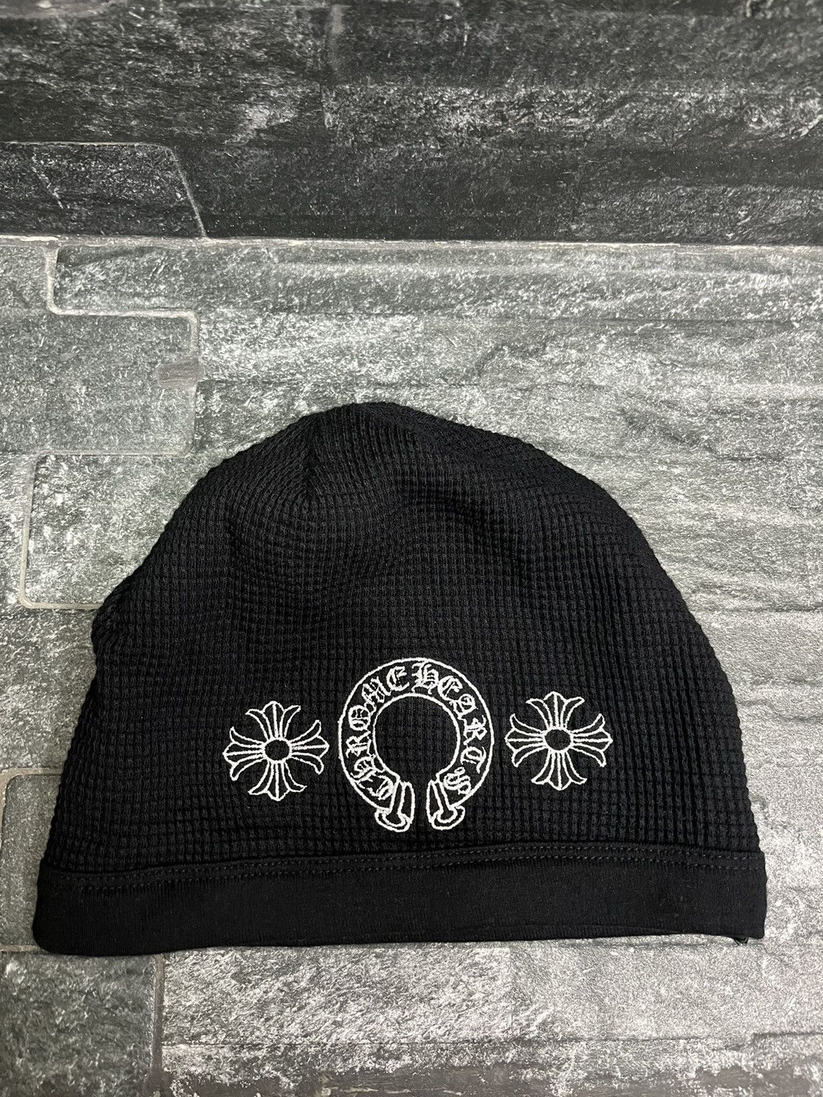 Chrome Hearts CH Plus Horseshoe Cross Thermal Beanie Knit Cap | Grailed