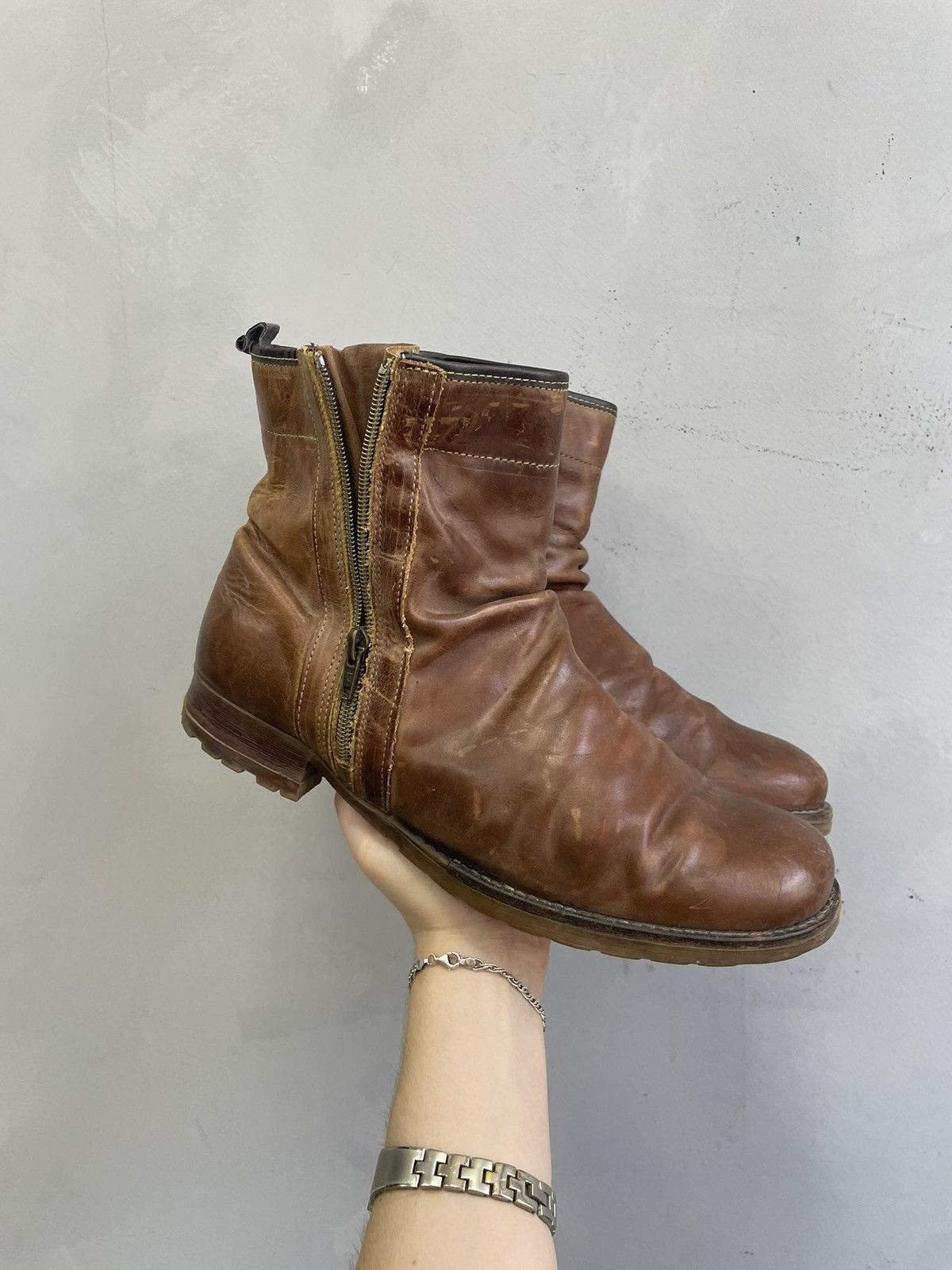 Guidi Vibram brown leather boots rugged western guidi y2k style | Grailed
