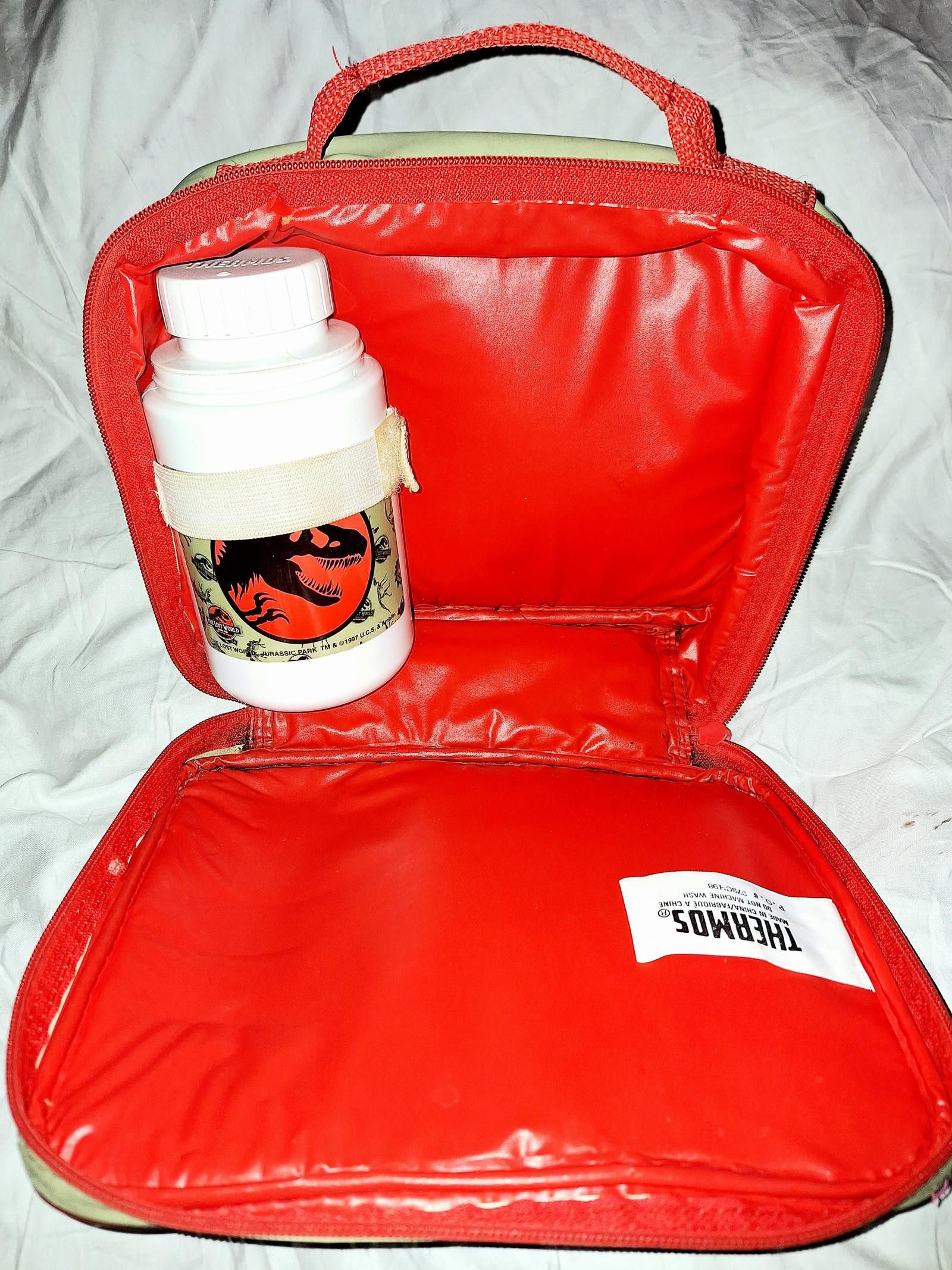 Designer The Lost World Jurassic Park 1997 Soft Lunch Box W/ Thermos ...