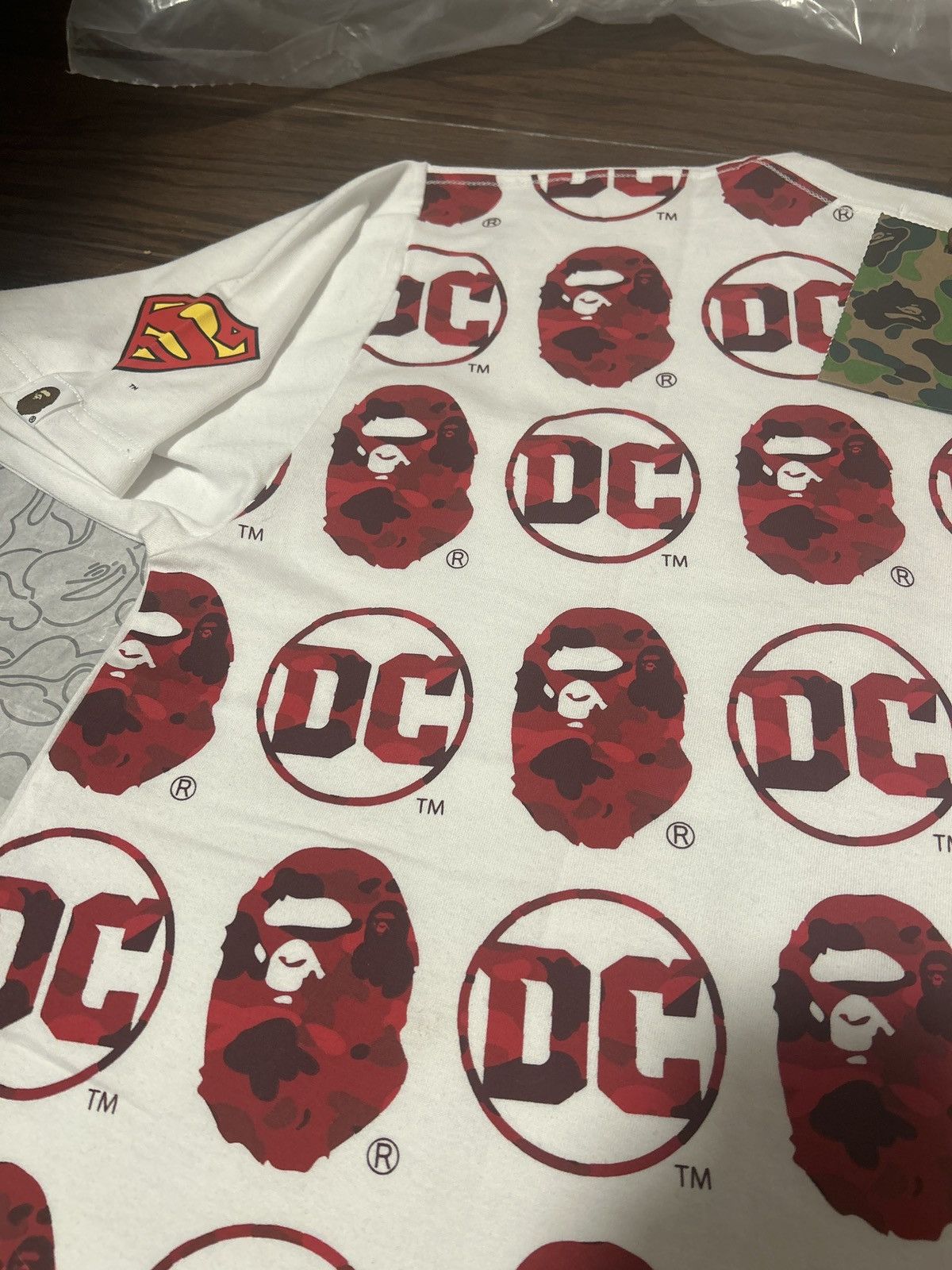 Bape × DC Comics Bape x DC Color Camo Superman Tee | Grailed