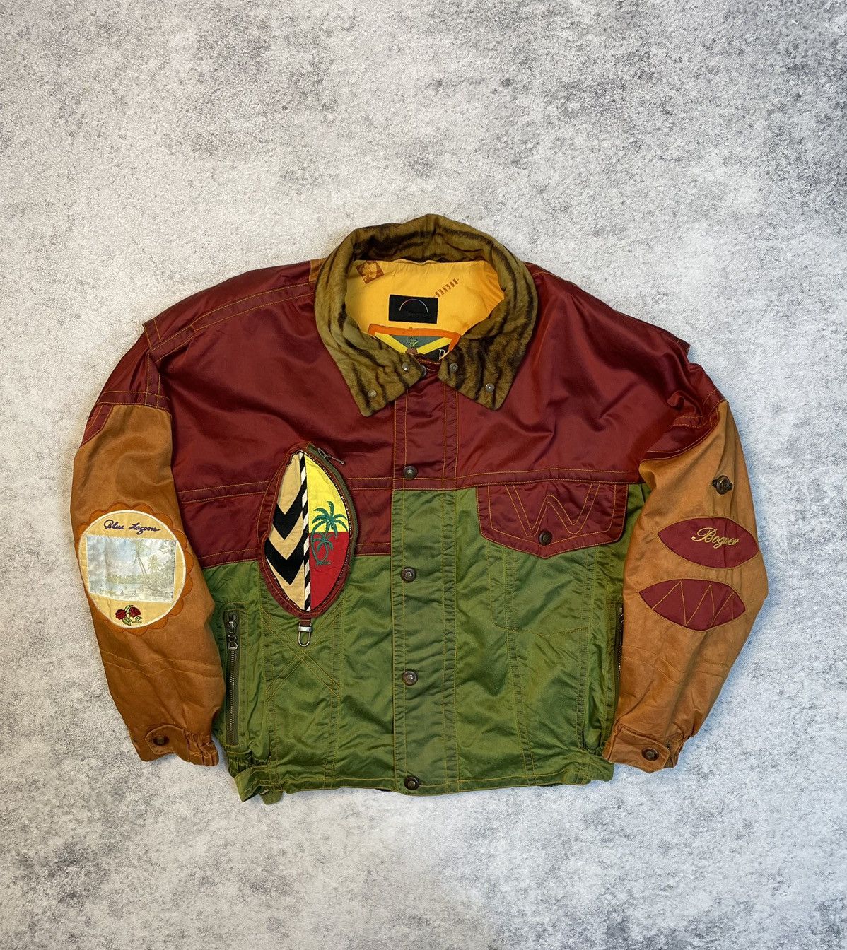 Bogner × Vintage !Extremely rare Bogner “Jamaica Dreams” bomber jacket ...