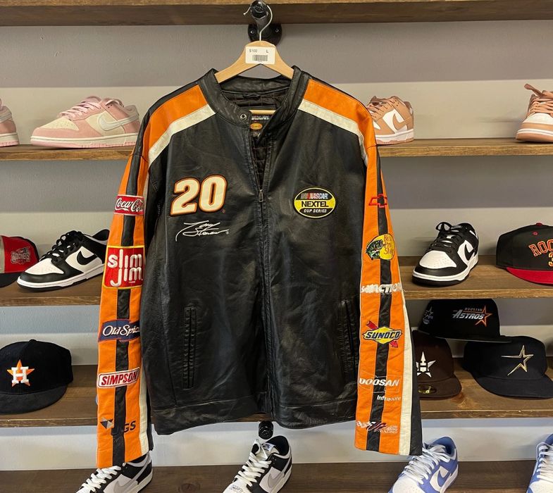Vintage Leather NASCAR Jacket | Grailed