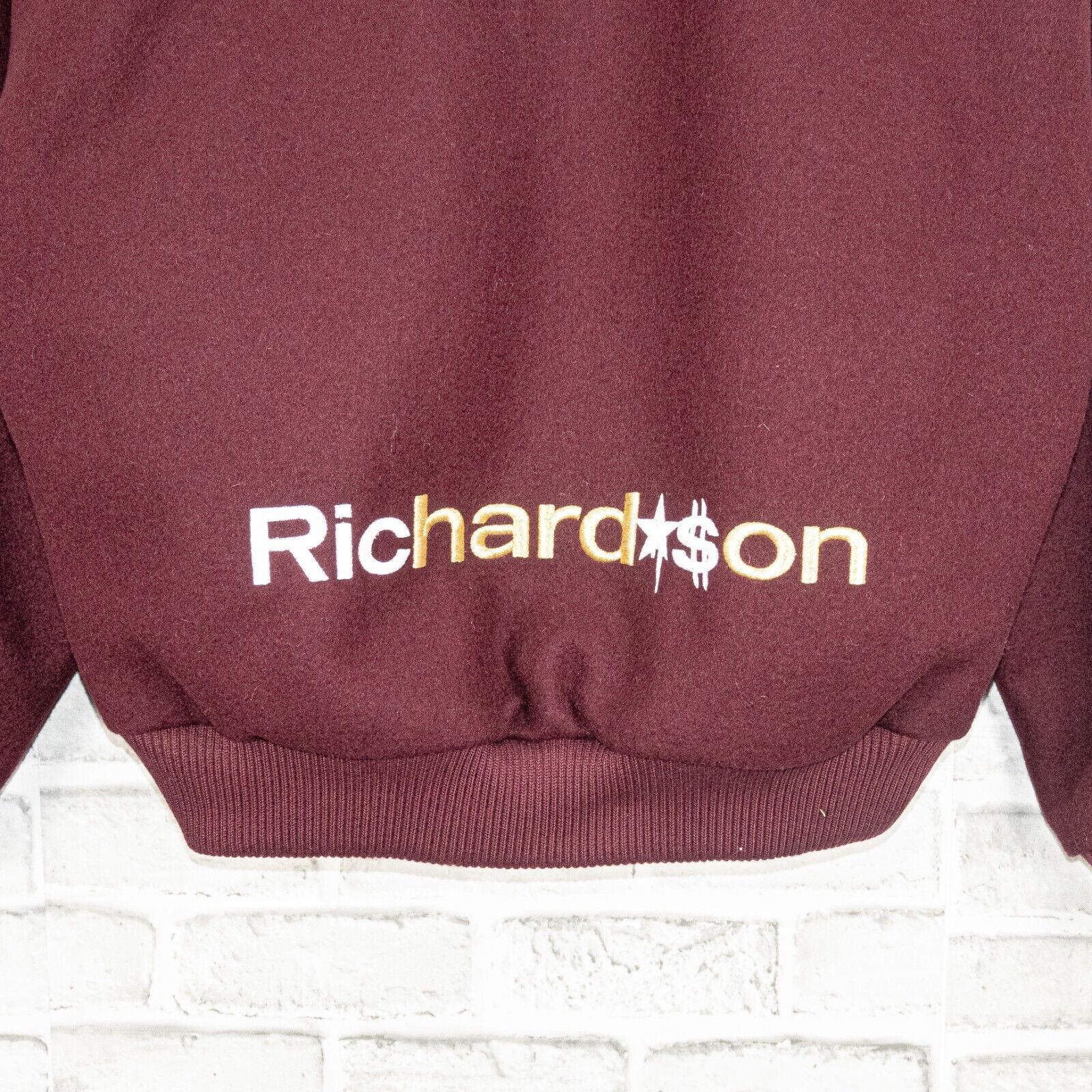 Richardson Richardson Men's Varsity Jacket in Burgundy Red Wool | Grailed