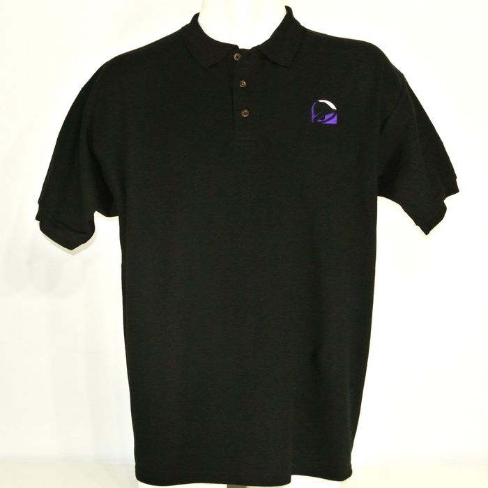 Mando TACO BELL Fast Food Employee Uniform Black Polo Shirt | Grailed