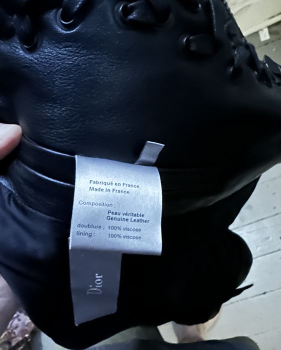 Dior Dior Homme 2004 Strip Black Leather Biker Jacket | Grailed