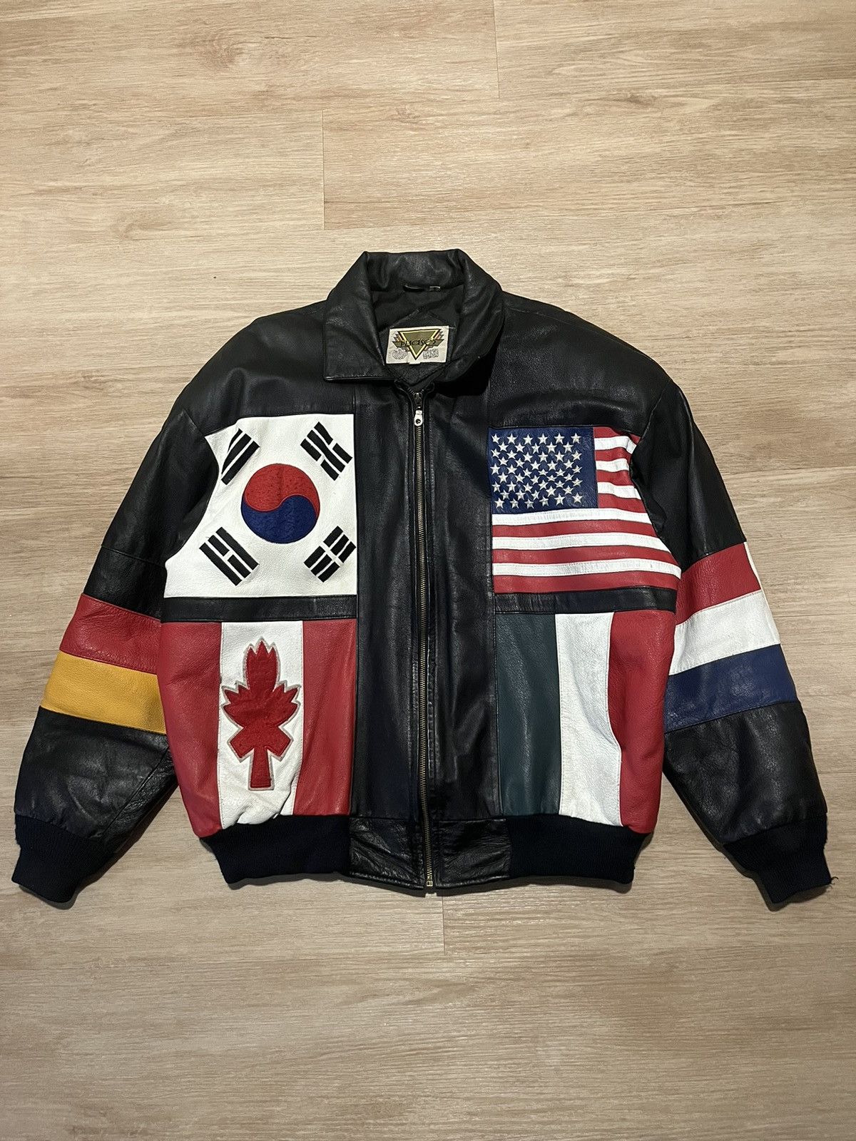 Phase 3 Vintage Phase 2 Flags Leather Jacket | Grailed
