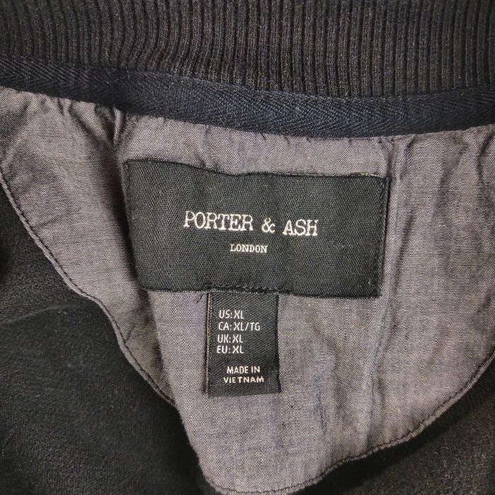 Porter Porter & Ash London Full Zip Black Waffle Knit Fleece Jacket ...
