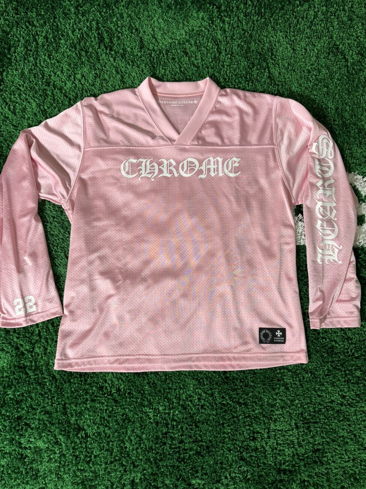 Chrome Hearts Chrome Hearts Love You Mesh Jersey Long Sleeve Pink 2024 ...