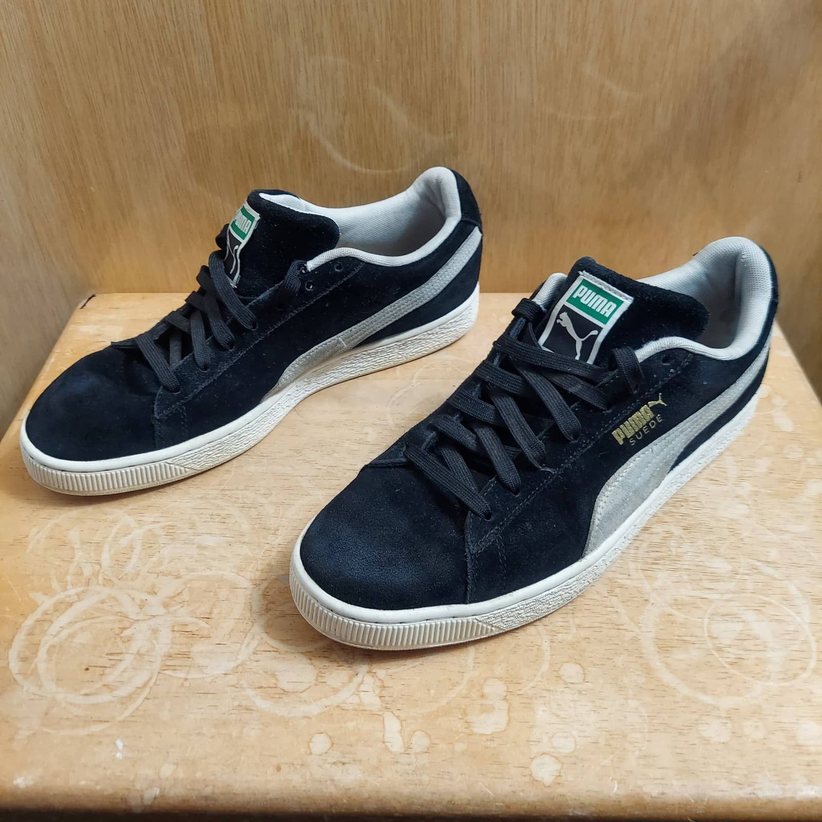 Puma PUMA Suede Classic Men's US 11 Black White Fashion Sneakers | Grailed