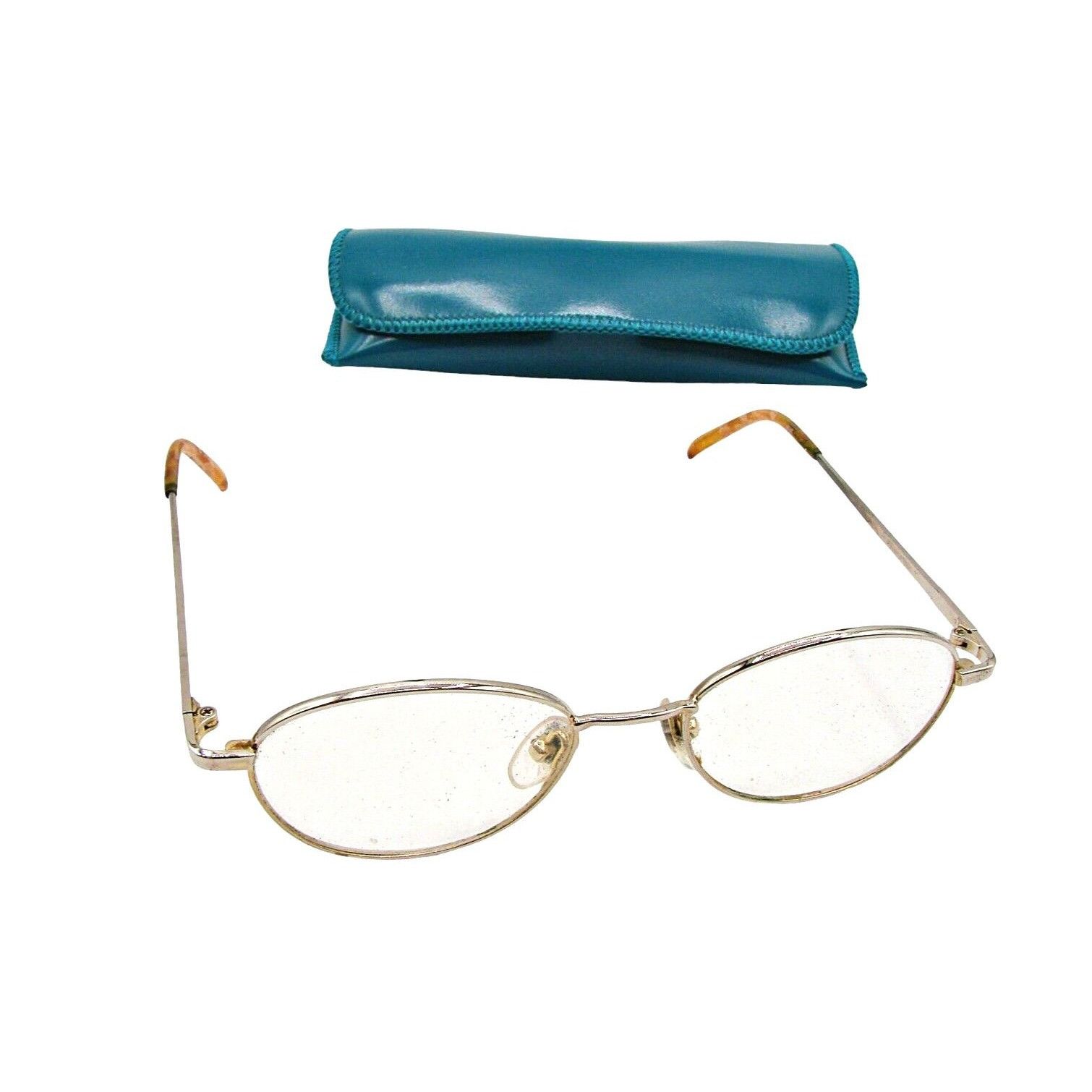 Foster Grant Foster Grant Oval Shape Gold Tone Frames Eyeglasses with ...