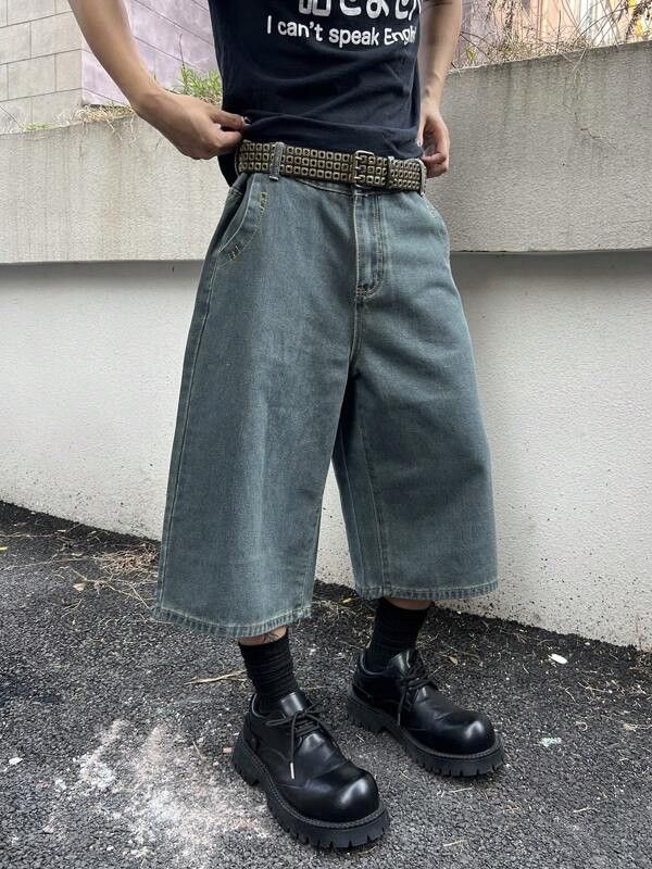 Jean × Streetwear × Vintage VINTAGE Y2K DRIP denim shorts jorts | Grailed