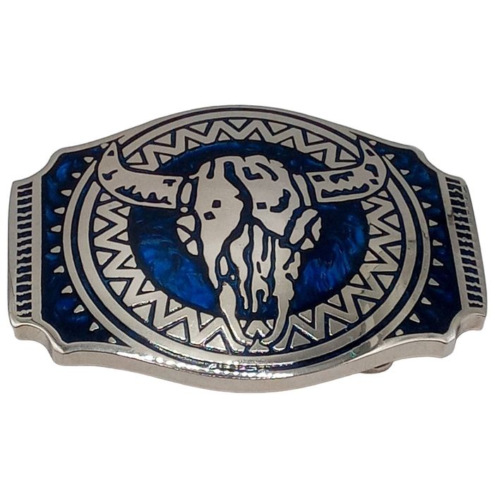 Vintage Southwestern Cow Skull Belt Buckle Vtg Cowboy Rodeo Western ...