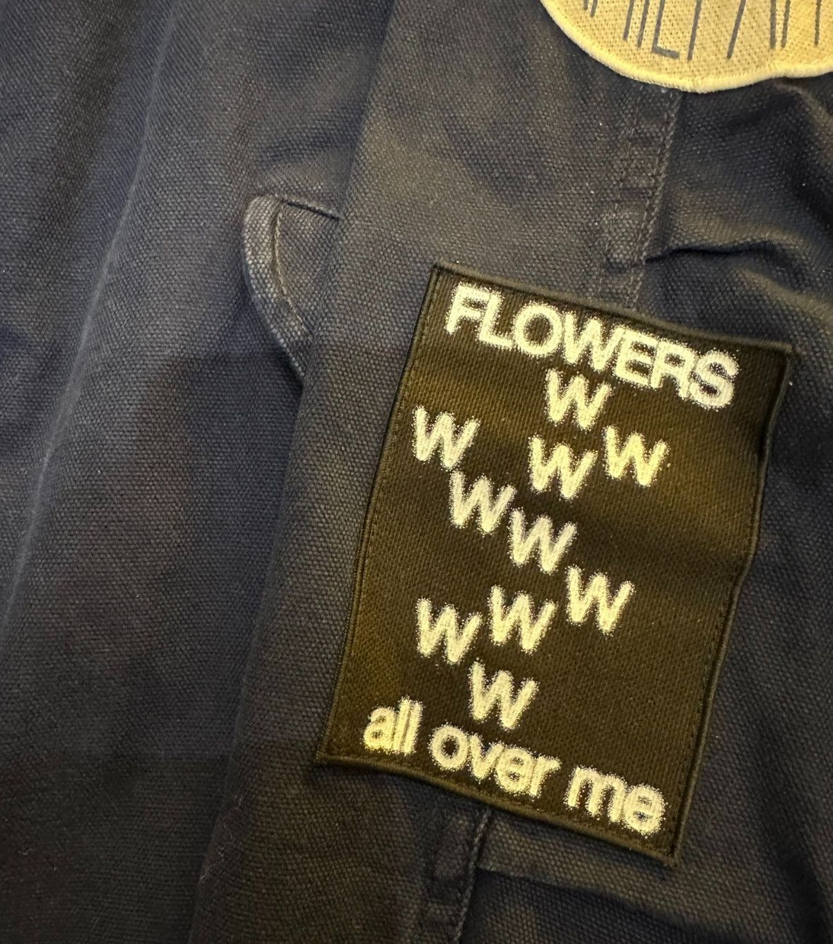 Raf Simons RafSimons Navy Applique Fishtail Parka | Grailed