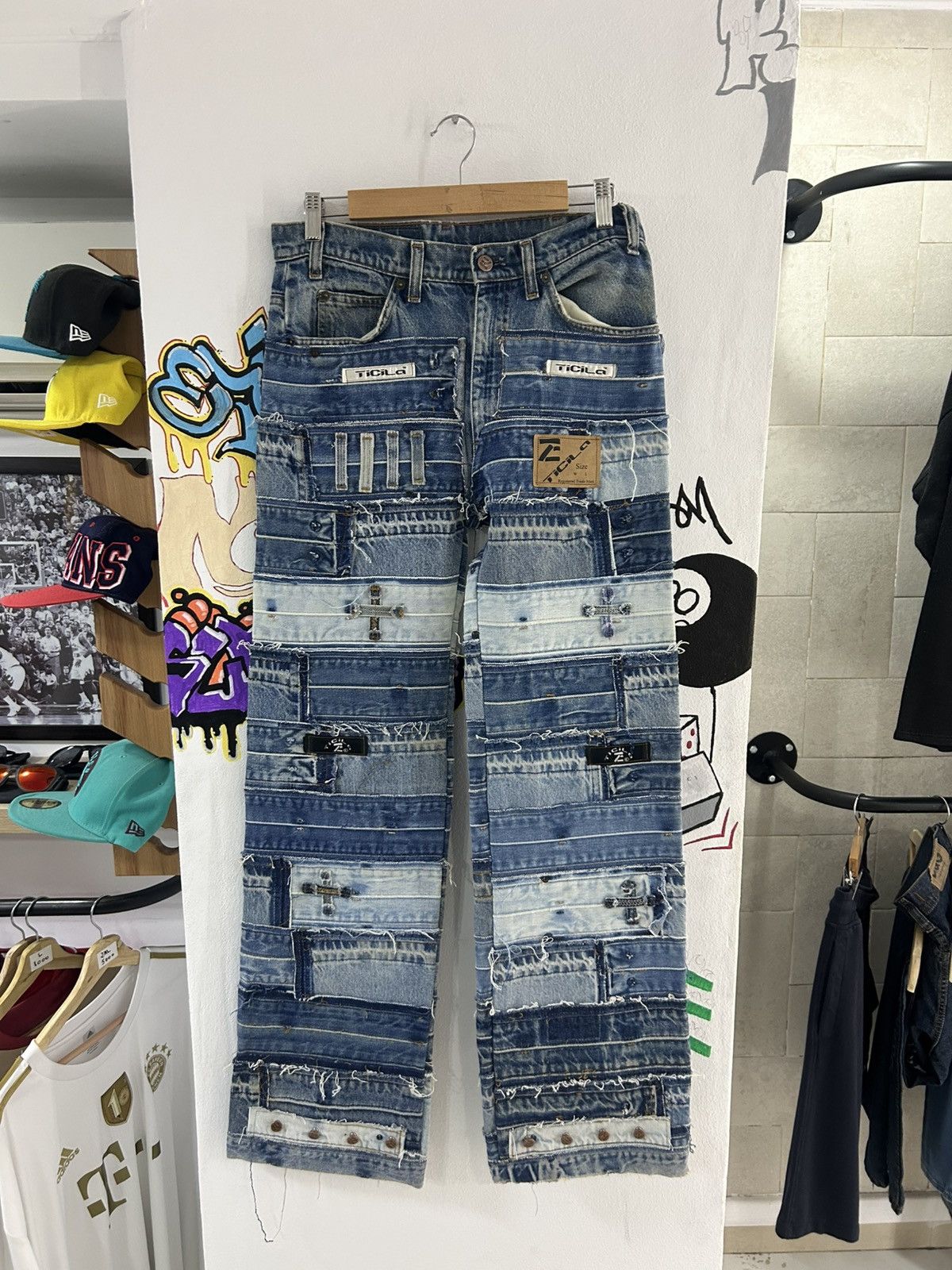 Streetwear × Vintage Ticila Patchwork rockstar jeans | Grailed