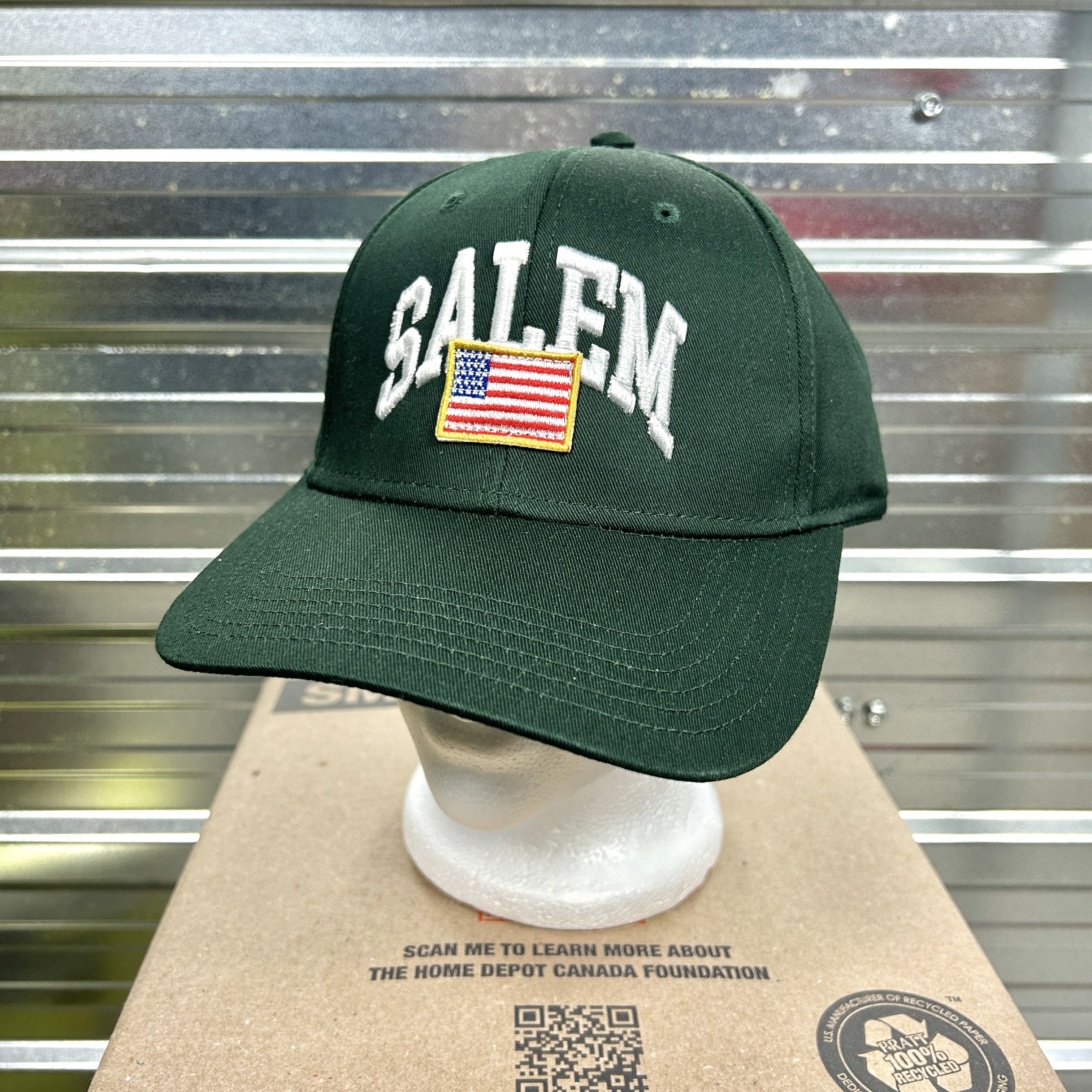 Drain Gang × S4LEM S4LEM Green USA Flag Strapback Hat | Grailed