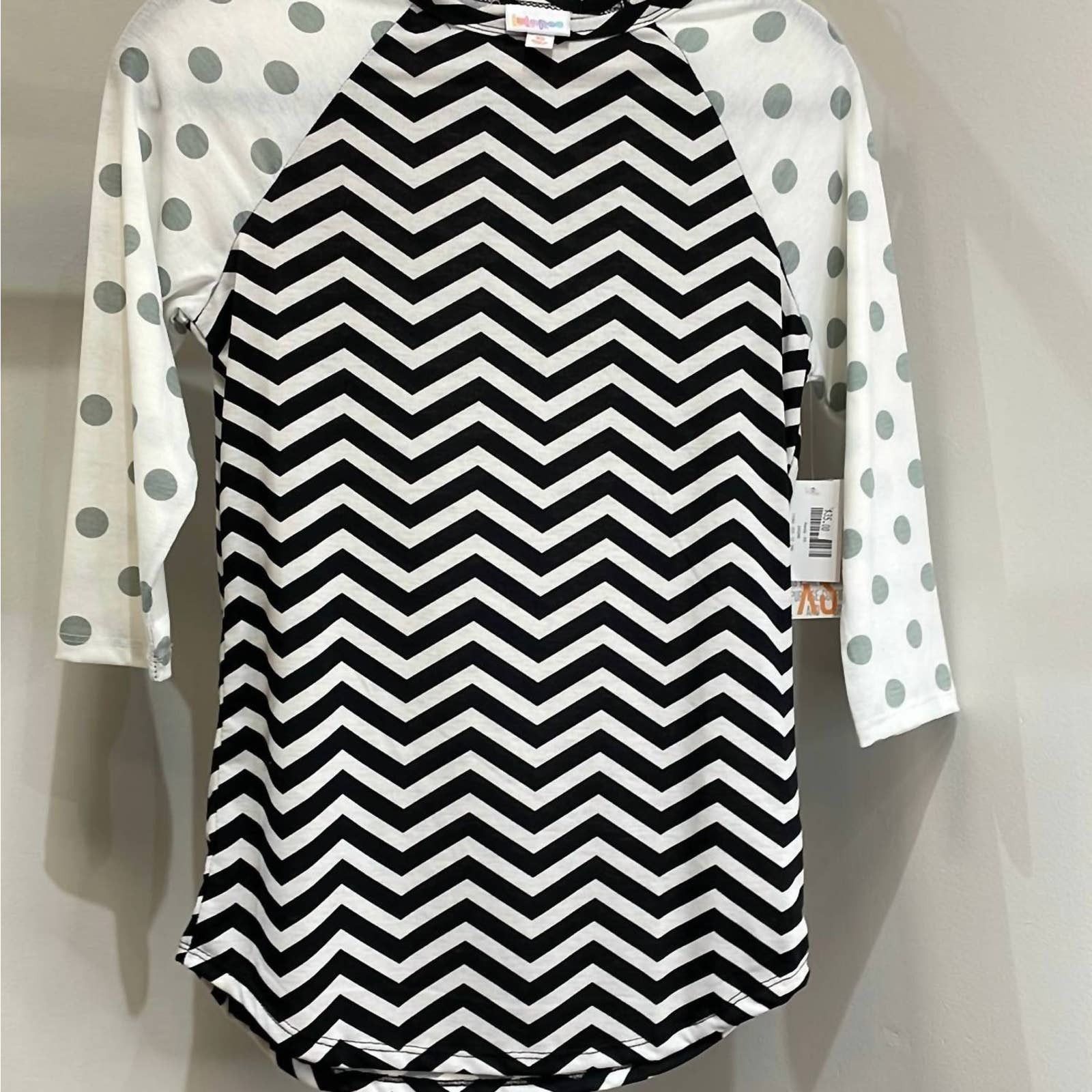 Designer LULAROE Randy Top In White/black | Grailed