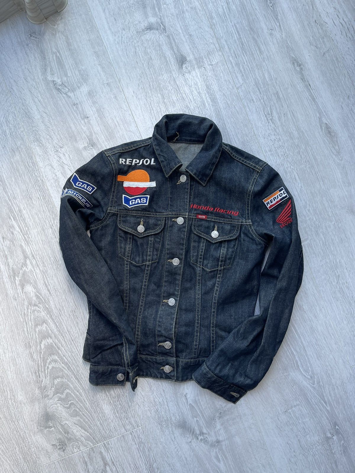 Honda Vintage denim jacket Honda racing | Grailed