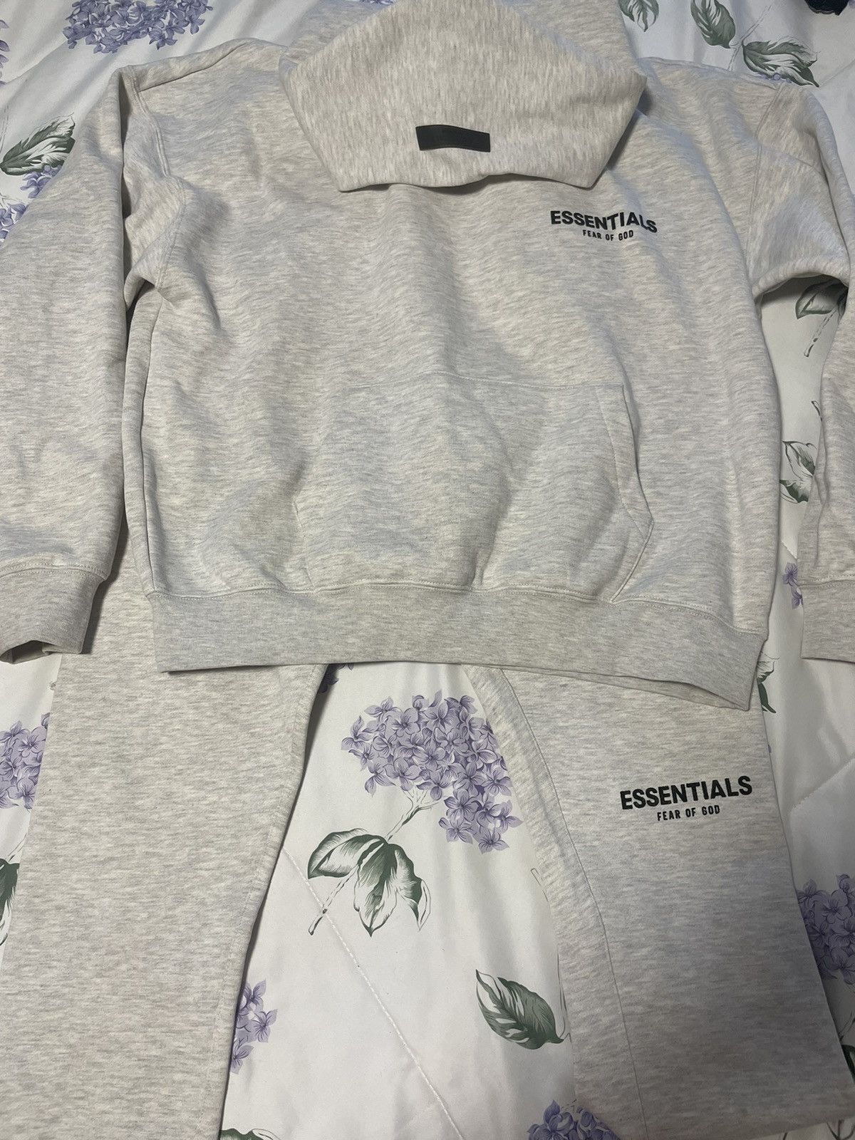 Essentials Essentials fear of god light oatmeal sweatsuit | Grailed