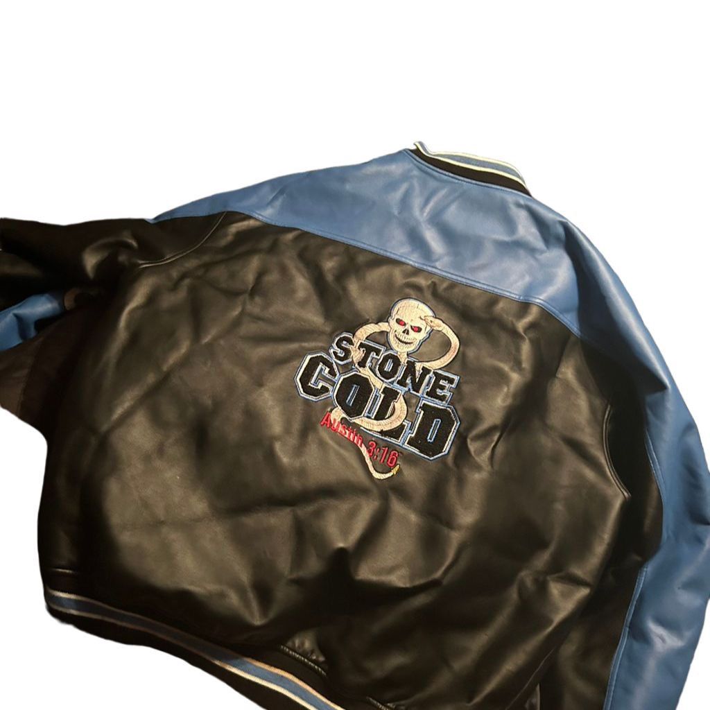 Streetwear × Vintage × WWE VINTAGE Stone Cold Steve Austin 3:16 WWF Leather Jacket | Grailed