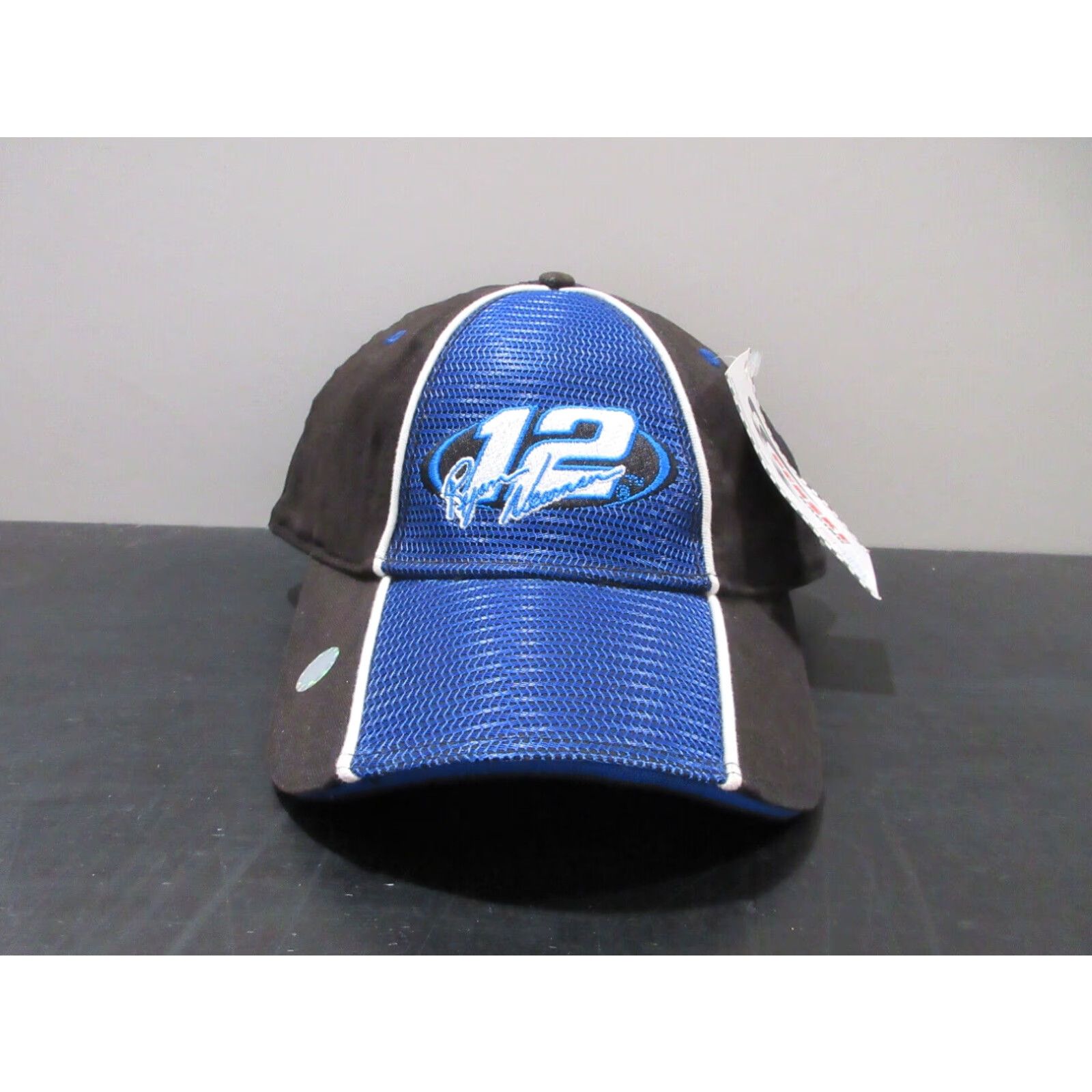 Vintage Ryan Newman Racing Black and Blue Mens Race Car Strap Back Cap ...