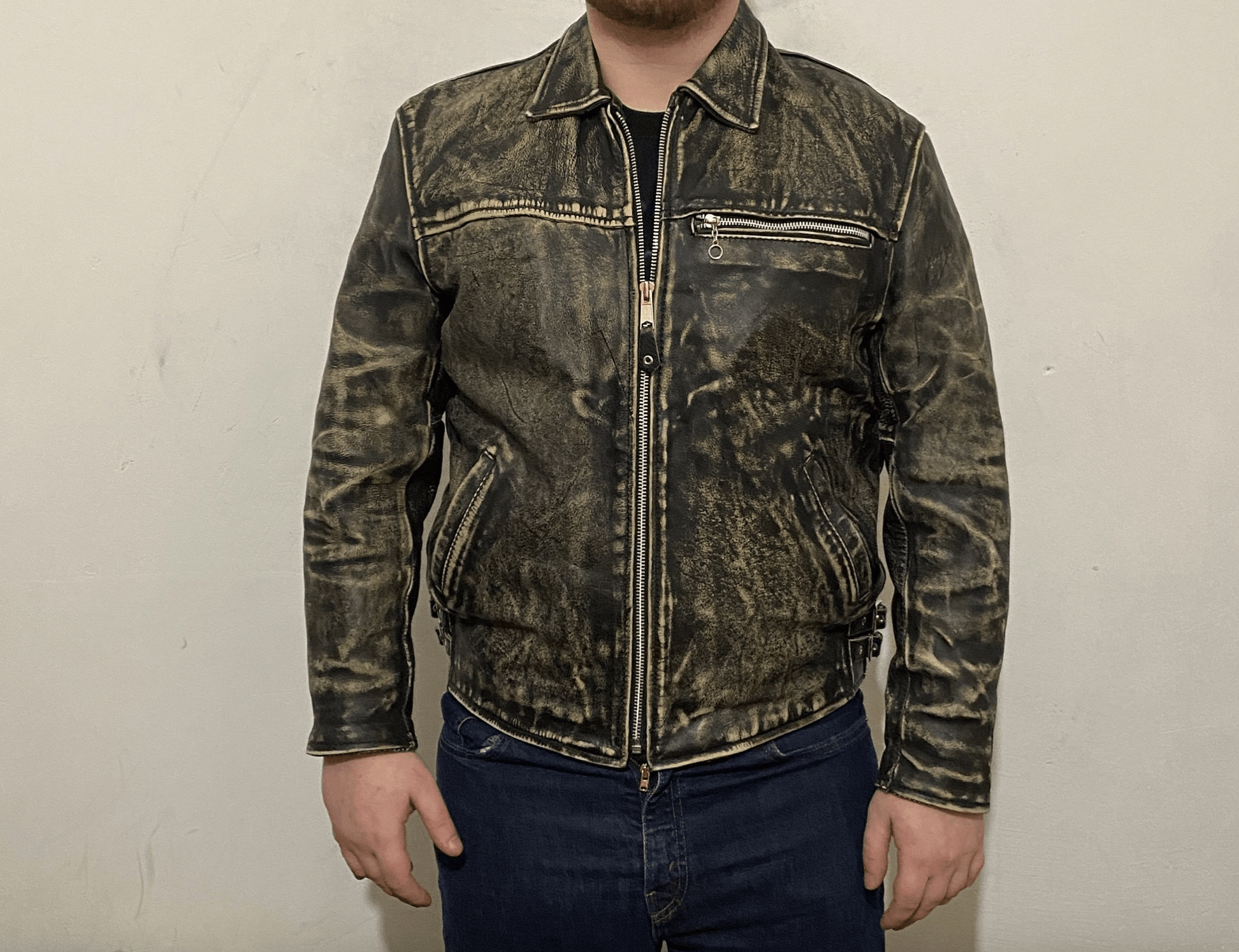 Archival Clothing × Leather Jacket × Very Rare Distressed Leather ...