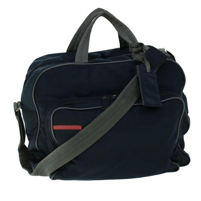 Prada PRADA Sports Boston Bag Nylon 2way Navy Red Auth ep1613 | Grailed