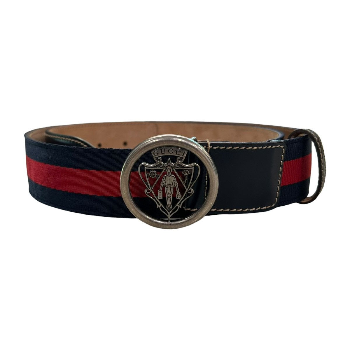 Gucci Gucci Crest Logo Web Stripe Belt | Grailed