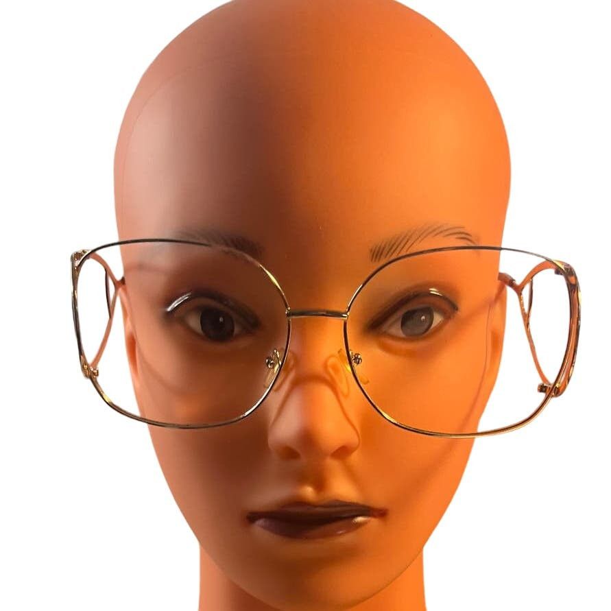 Vintage Oversize Abstract Square Glasses Metal Cutouts Frames Only Grailed