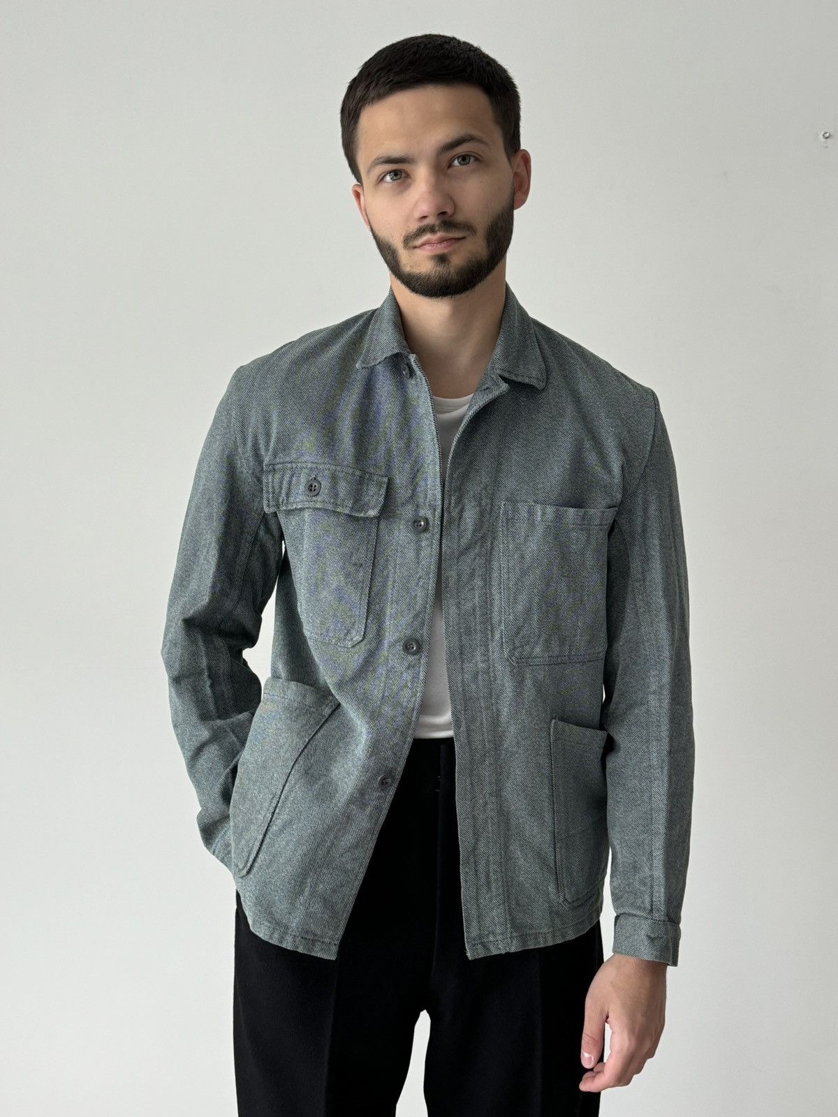 Vintage Vintage 80s Swiss Army Denim Work Denim Jacket | Grailed