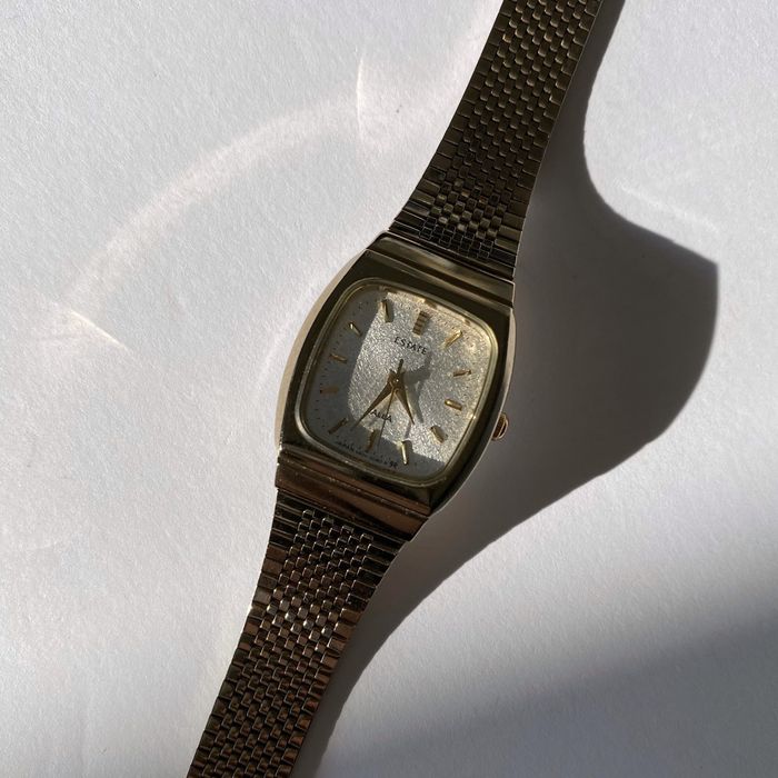 Vintage Seiko Estate Vintage Gold Stainless Steel Square Watch | Grailed