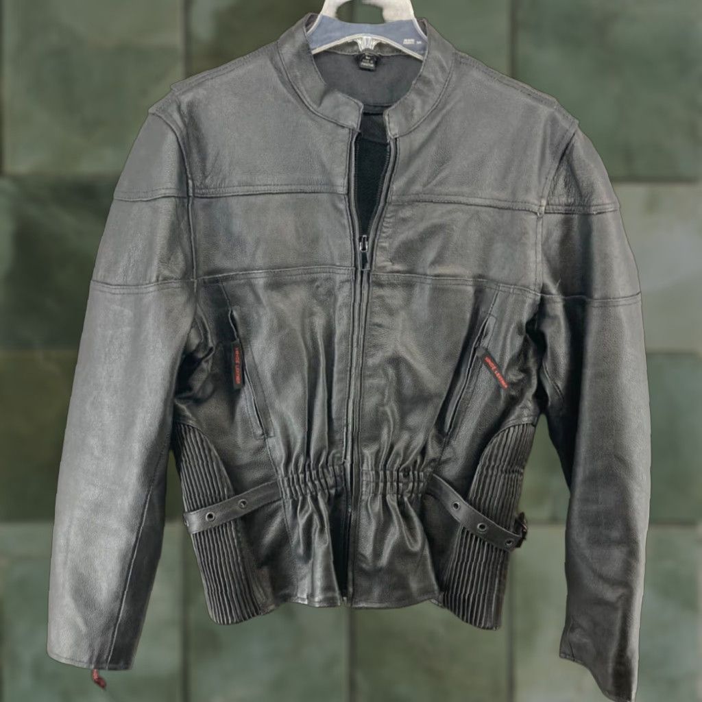 Vintage Vance Leather Jacket Small Black Extra Large Motorcycle Riding ...