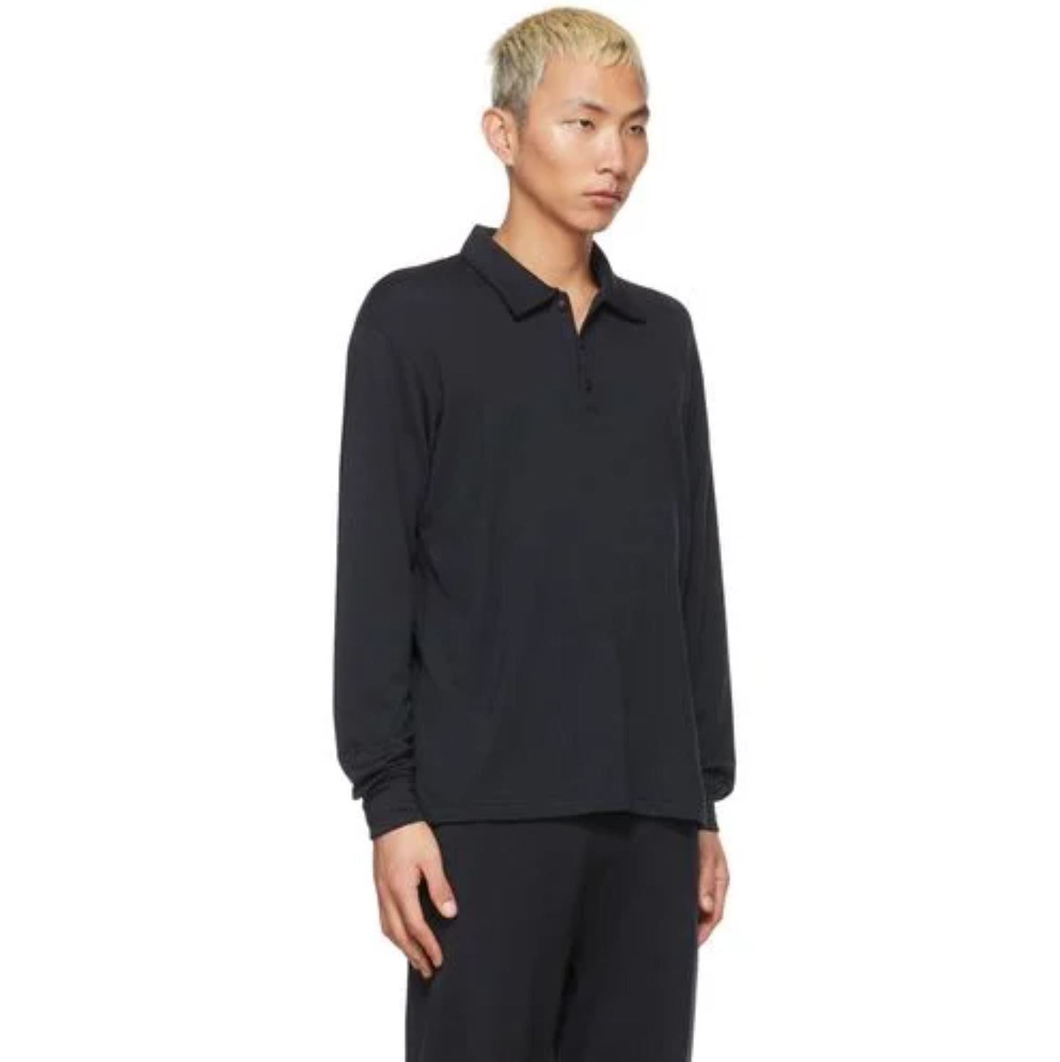 Visvim Navy Visvim Sport Superfine Weller Long Sleeve Polo | Grailed