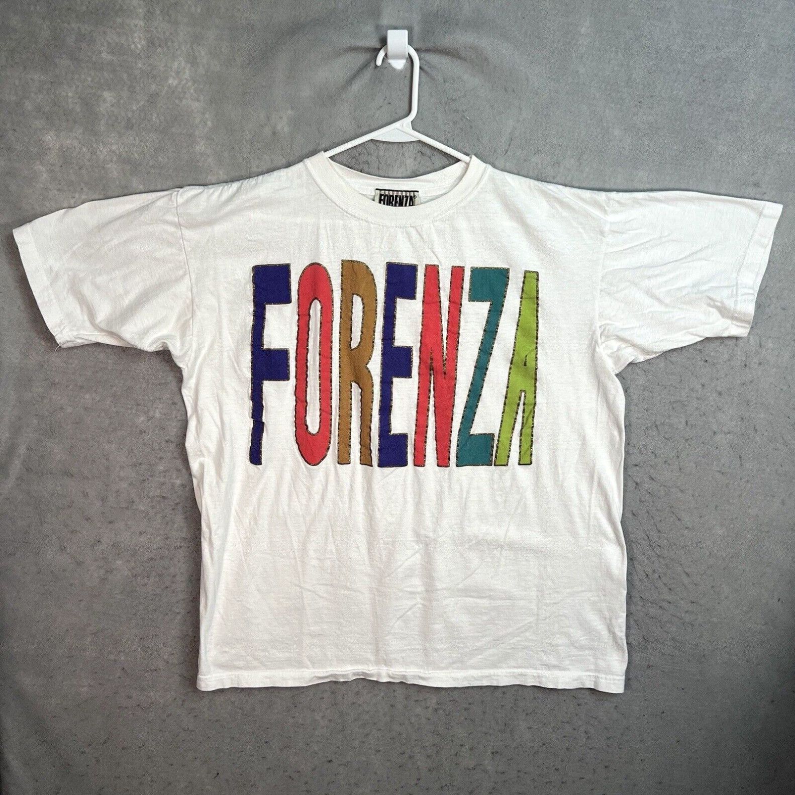 Logo 7 Vintage 90s Forenza Logo T Shirt Adult Large (Fits XL) White ...