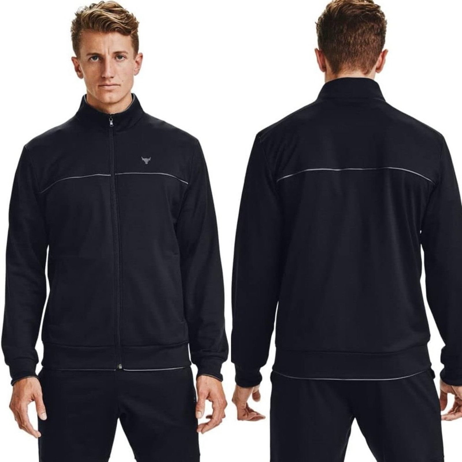 Under Armour Under Armour Project Rock Tricot Knit Track Jacket Black ...