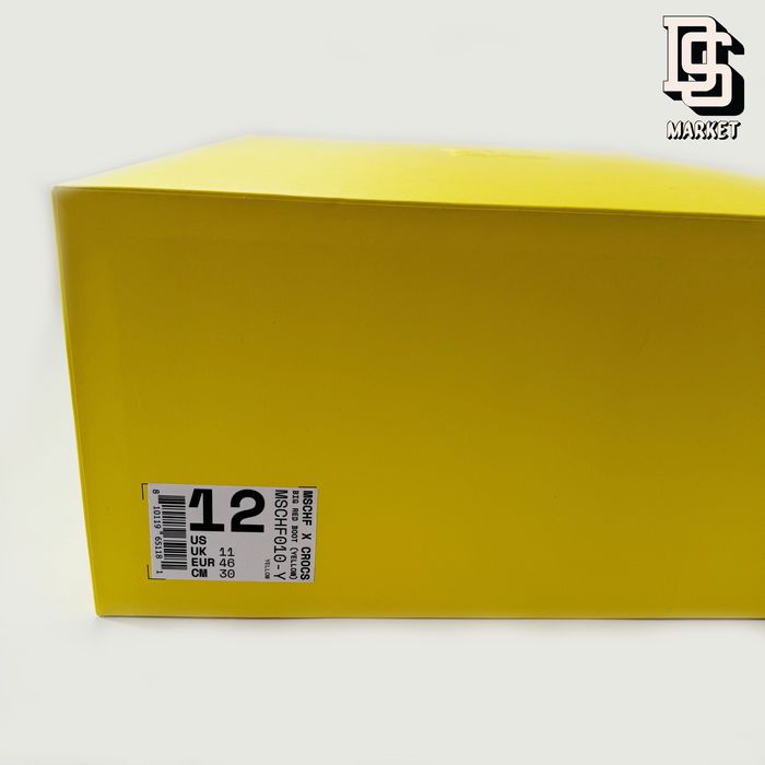 Crocs LIMITED EDITION MSCHF X CROCS BIG RED BOOT "YELLOW' 12 | Grailed