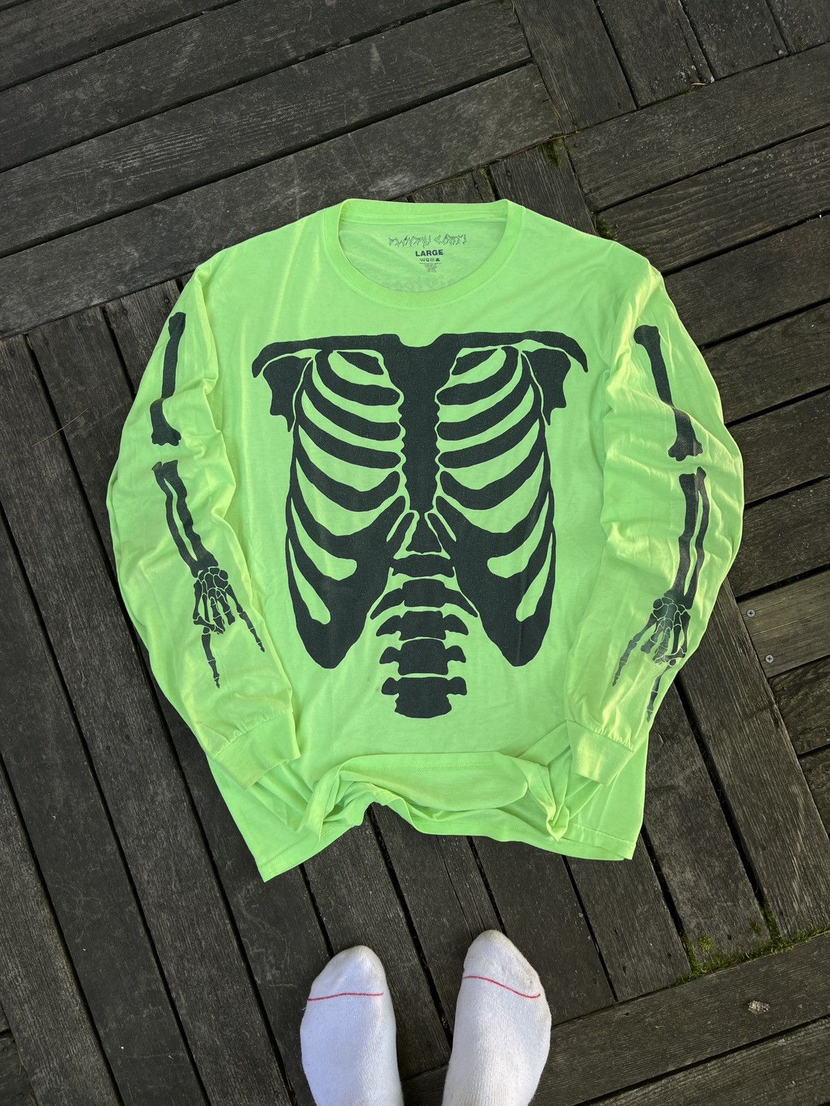 Playboi Carti Playboi carti neon tour die lit skeleton tee neon V1 ...