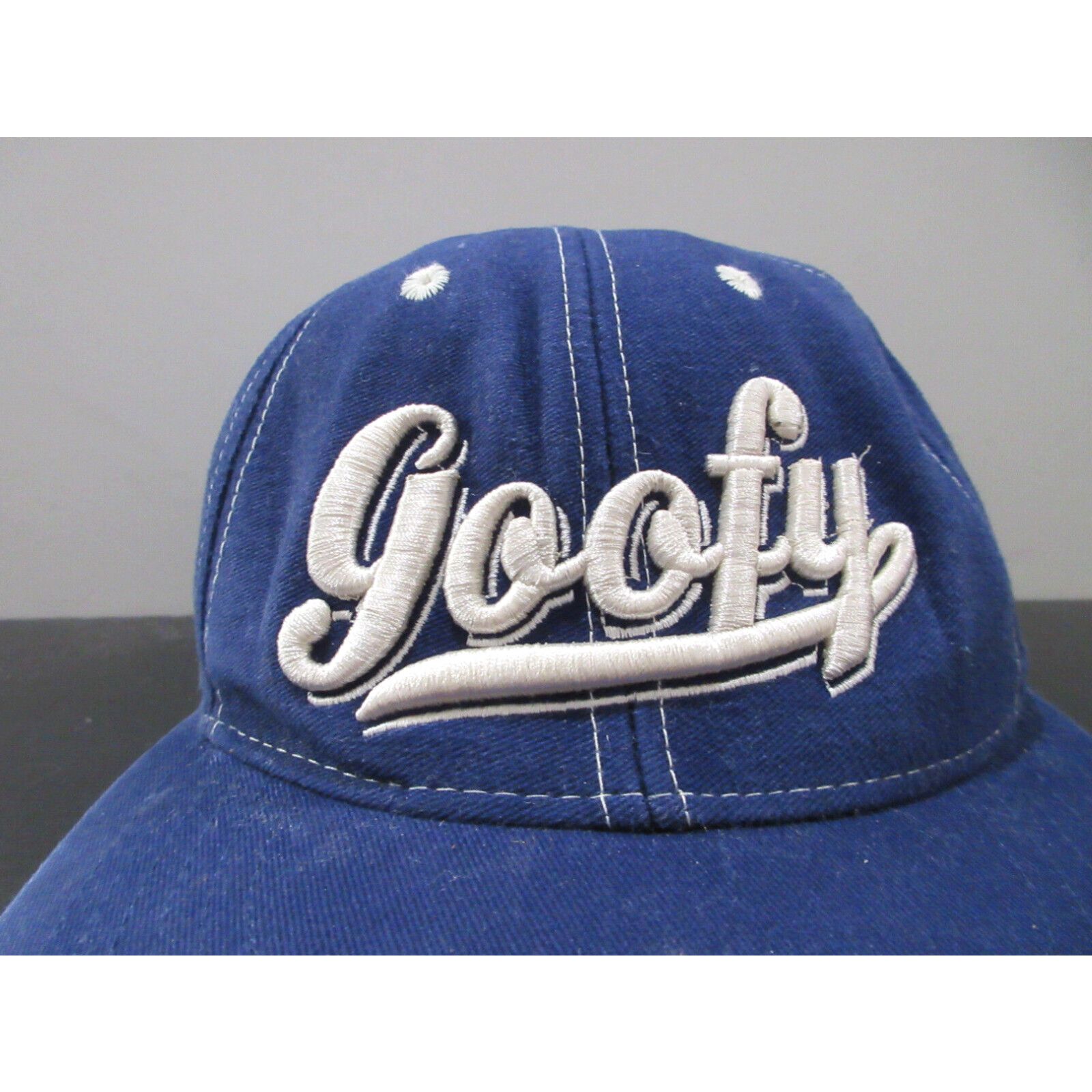 Disney Disney Hat Cap Snap Back Blue White Walt Disney World Goofy Logo ...