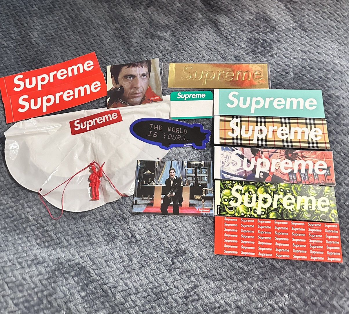 Burberry × Supreme × Tiffany & Co. Supreme Sticker Lot (Full Scarface ...