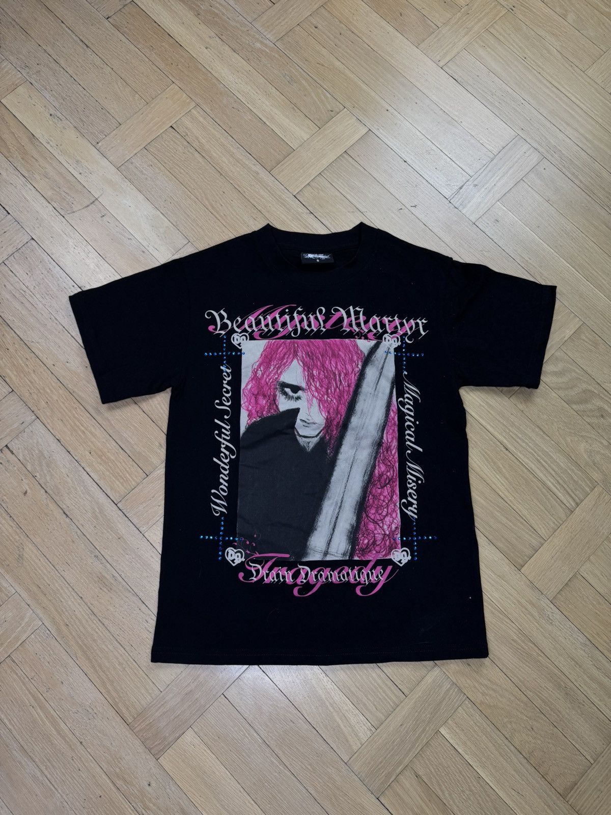 Drain Gang BLADEE MARTYR TOUR MERCH “PINK GUY” BLACK TEE | Grailed