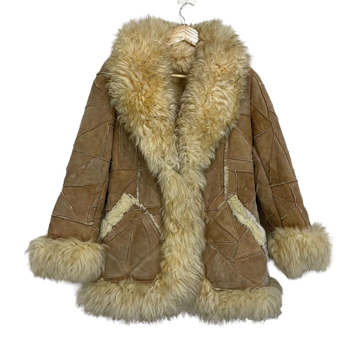 Japanese Brand × Leather Jacket × Mink Fur Coat VINTAGE PACHWORK ...