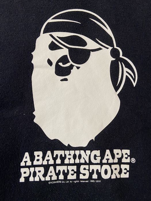 Bape Bape Japan Exclusive Pirate Store Ape Head Logo Hoodie Black | Grailed