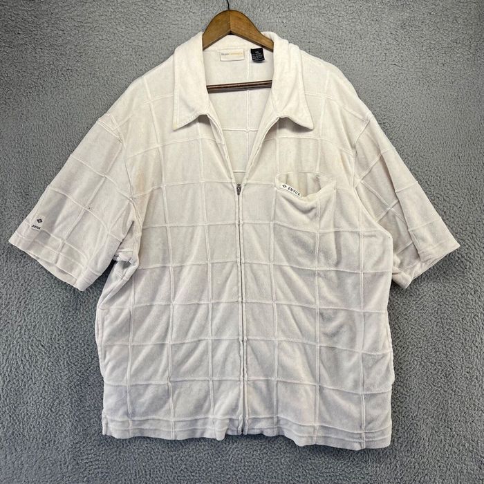 Enyce Vintage Enyce Track Jacket Sweater Mens 2xl Xxl White Full Zip 8374