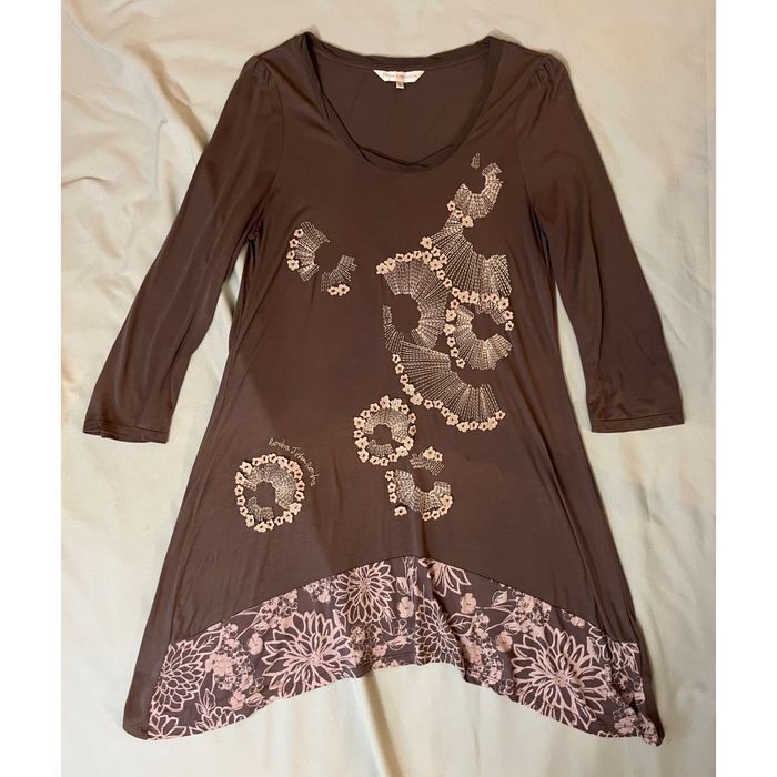 Other Rocha John Rocha UK 12 US 8 Dress Tunic Ireland Flowers Visc ...