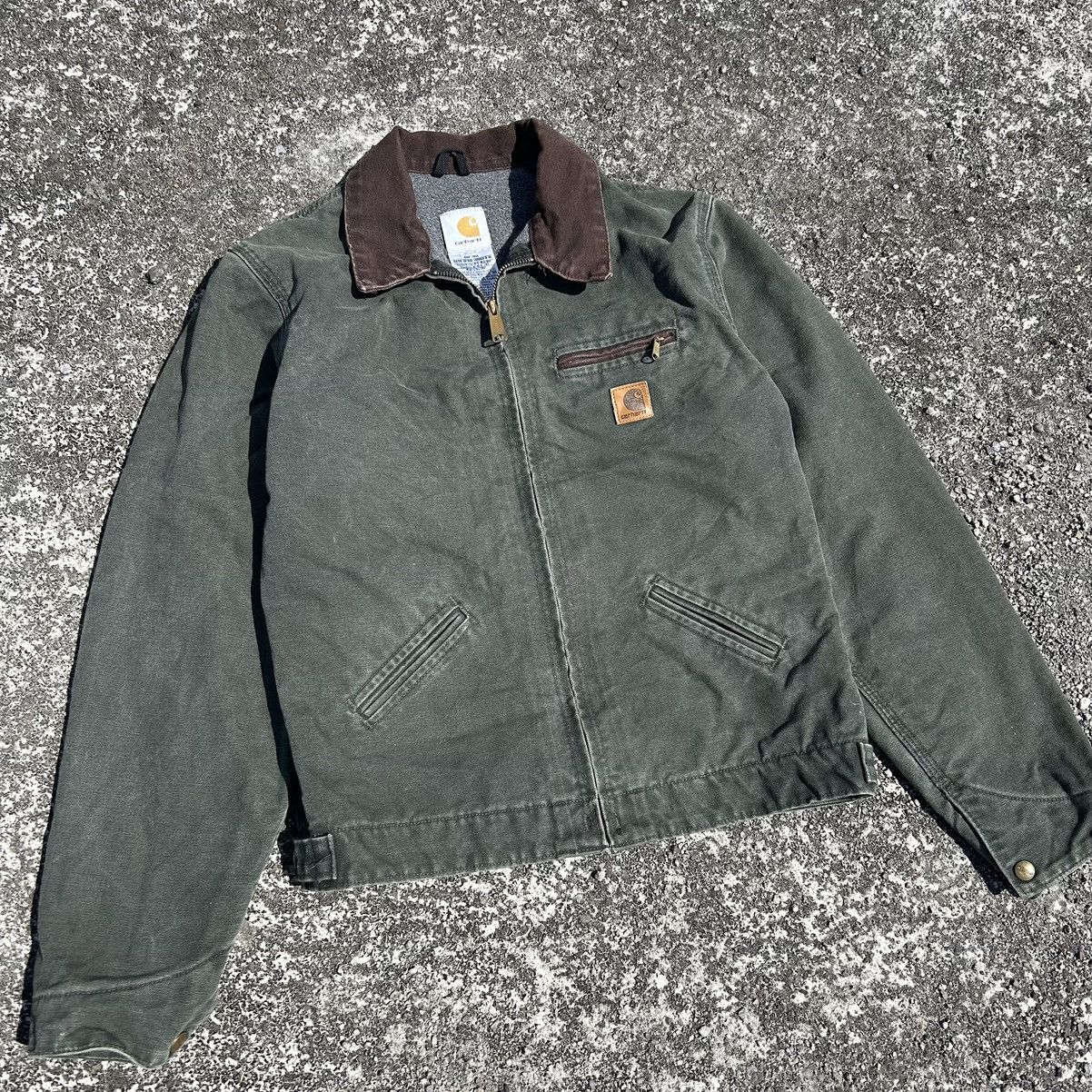 Carhartt × Vintage Vintage Carhartt Detroit green jacket | Grailed